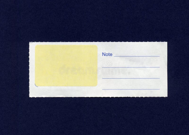 Blank note label stock photo. Image of label, shipping - 123618658