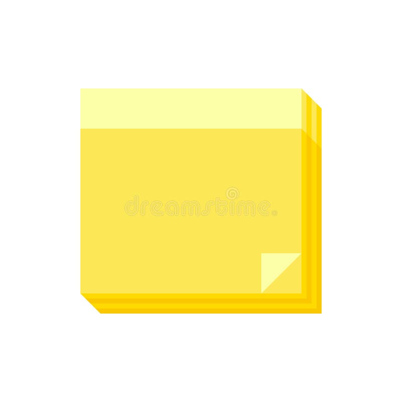 Blank Note, Note Paper Vector Illustration, Flat Design Stock Vector ...