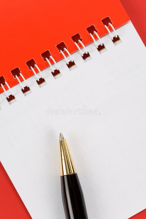 Blank Note Pad and Pen stock photo. Image of copy, valentine - 8434418