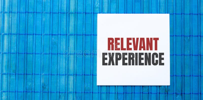 EXPERIENCE Text on White Paper on the Wood Table Stock Image - Image of ...