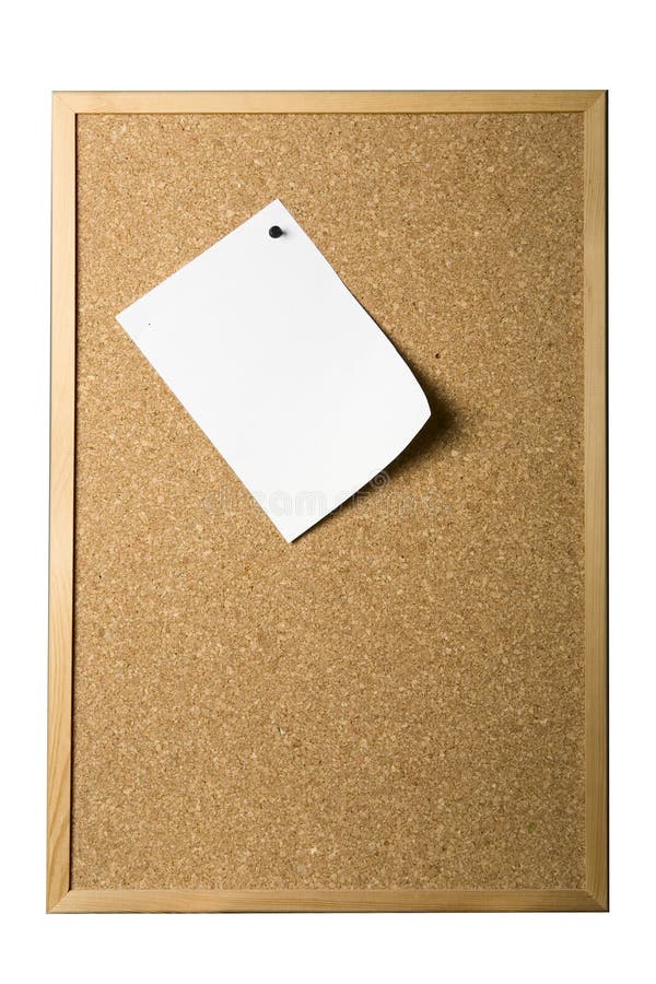 Blank Note Paper Attached To a Board Stock Image - Image of stick, list ...