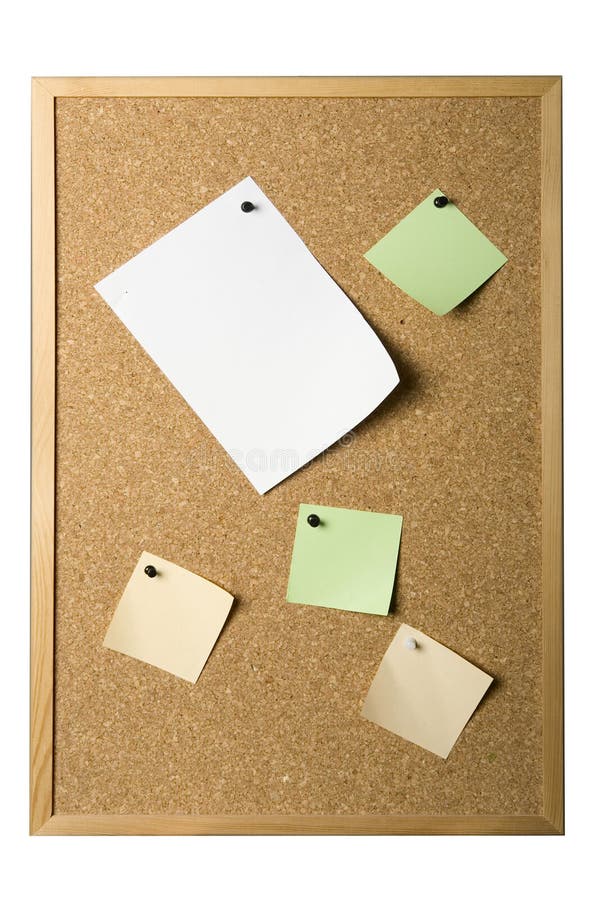 Blank Note Paper Attached To a Board Stock Photo - Image of wooden ...