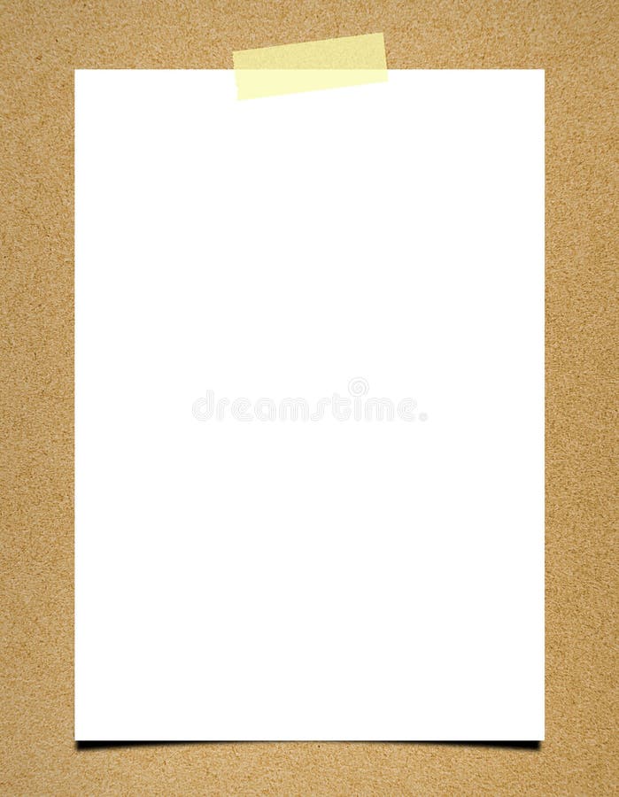 Blank Note Paper on Board Background Stock Photo - Image of background ...