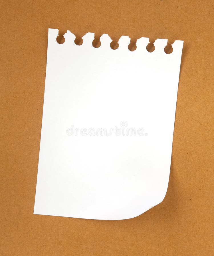 Blank Note Paper on Cardboard Background Stock Photo - Image of ...