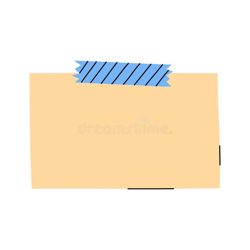 Blank Note Paper Isolated Vector Element. Illustration of Empty ...