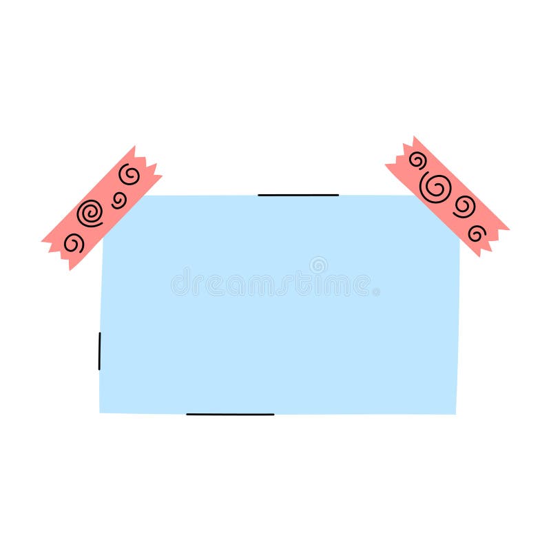 Blank Note Paper Isolated Vector Element. Illustration of Empty ...