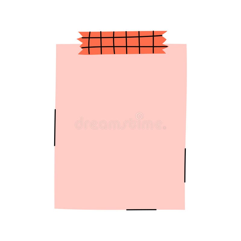 Blank Note Paper Isolated Vector Element. Illustration of Empty ...
