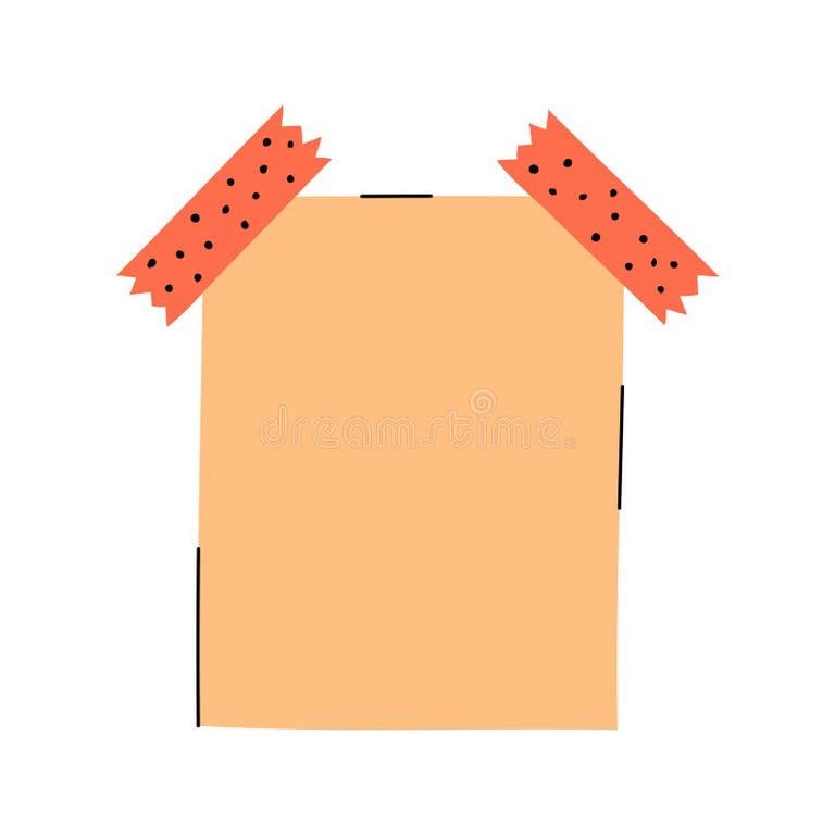 Blank Note Paper Isolated Vector Element. Illustration of Empty ...