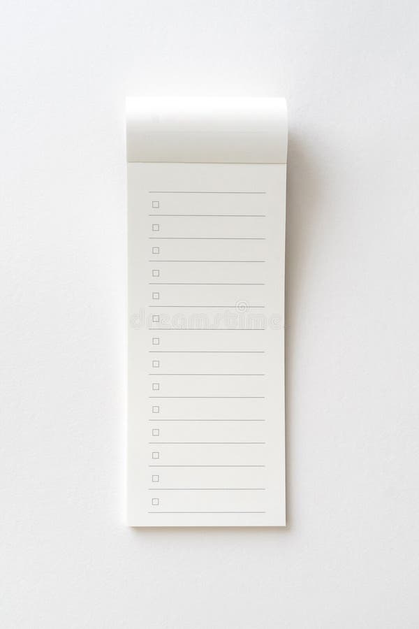 Blank Note Paper Pad Isolated on White with Clipping Path Stock Image ...