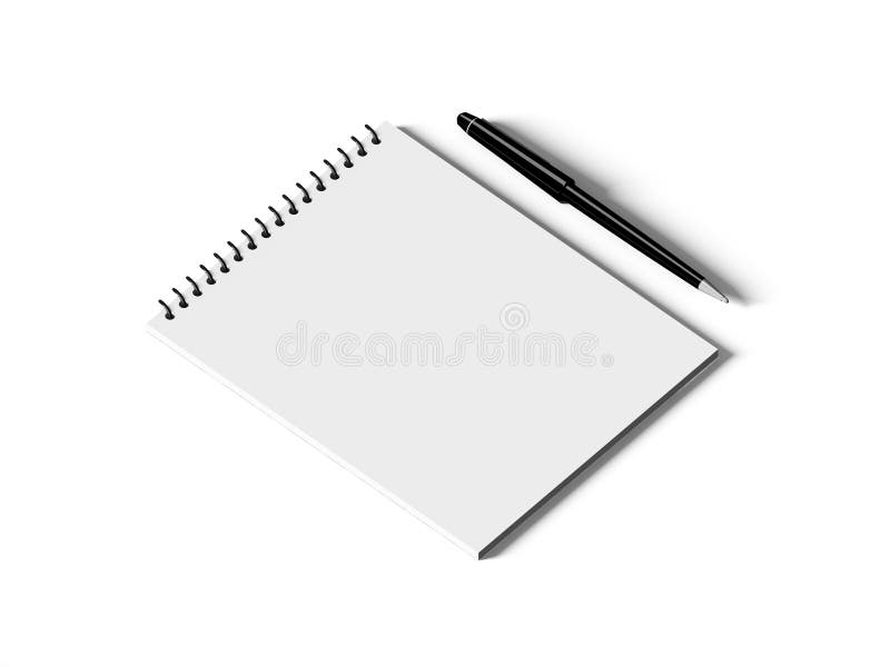 Blank Note Paper with Pen. on Wood Background Stock Image - Image of ...