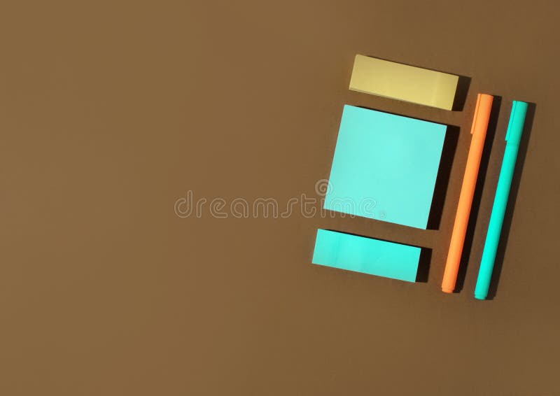 Blank Note Paper Set of Different Colours Forms and Sizes Stock Image ...