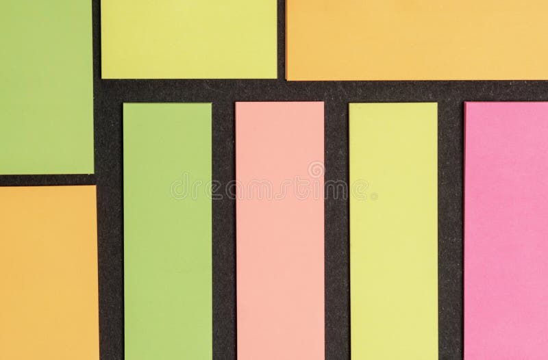 Blank Note Paper Set of Different Colours Forms and Sizes. Sticky Notes ...