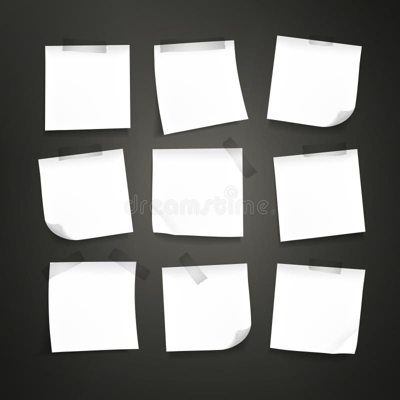 Blank note paper template stock vector. Illustration of board - 45599974