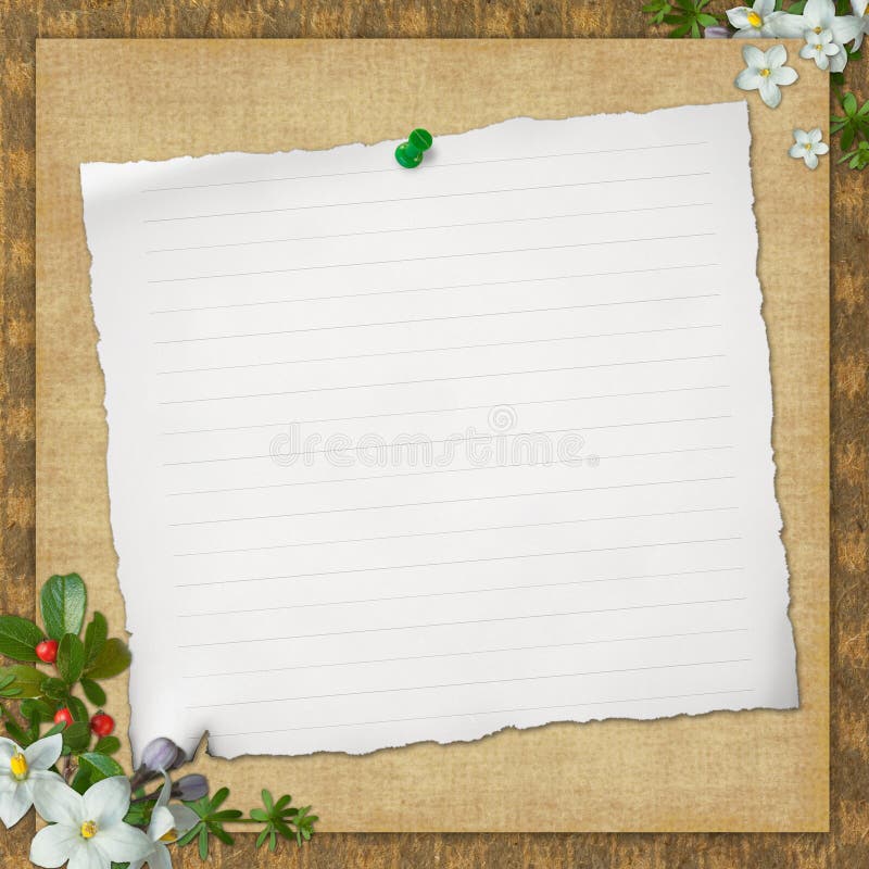 Blank Note Paper On Textured Background Stock Photos - Image: 11543693