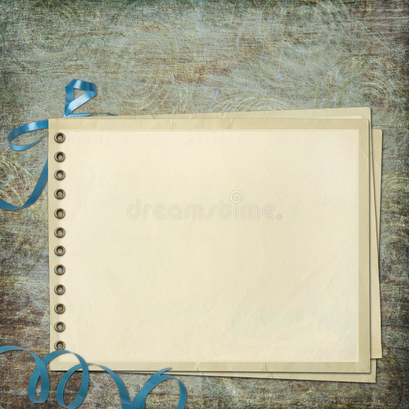 Blank Note Paper on Textured Background Stock Illustration ...