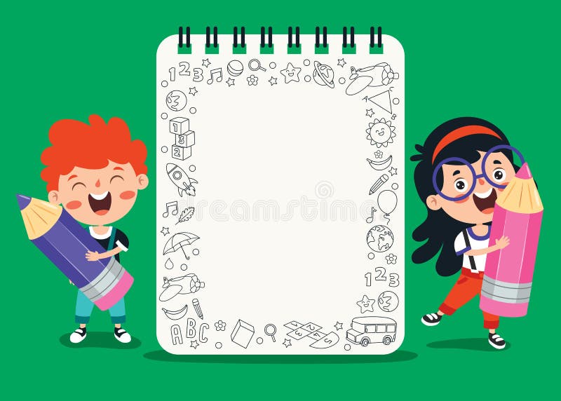 Blank Note Papers for Children Education Stock Vector - Illustration of ...