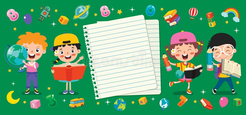 Blank Note Papers for Children Education Stock Vector - Illustration of ...