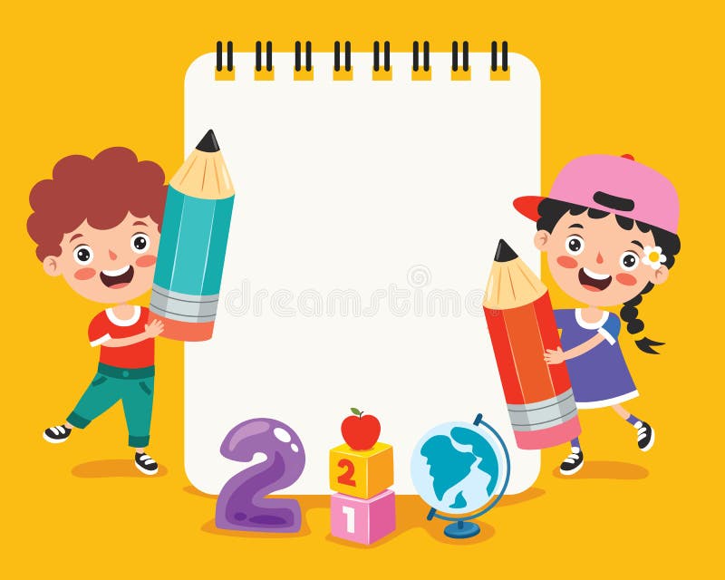 Blank Note Papers for Children Education Stock Vector - Illustration of ...