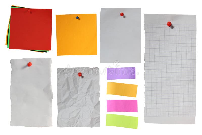 Blank Note Papers Template stock photo. Image of label - 46838686