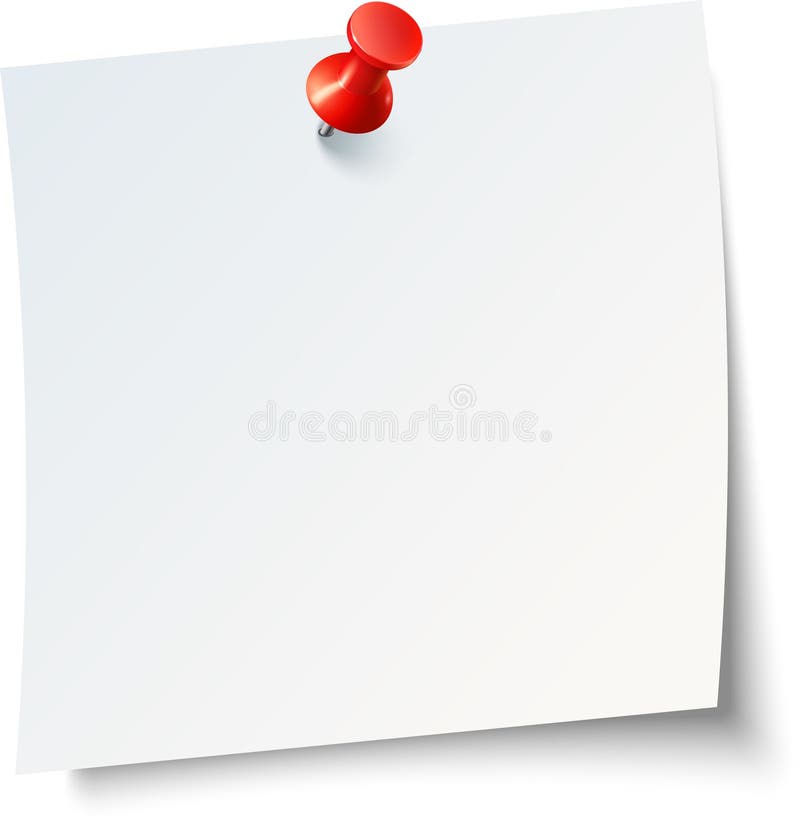 A Blank Note Pinned To a Corkboard with a Red Pushpin, Suitable for ...