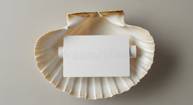 Blank Note in Seashell stock illustration. Illustration of nature ...