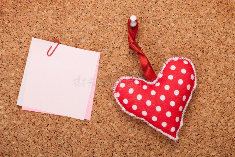 Blank note with toy heart stock image. Image of blank - 36670847