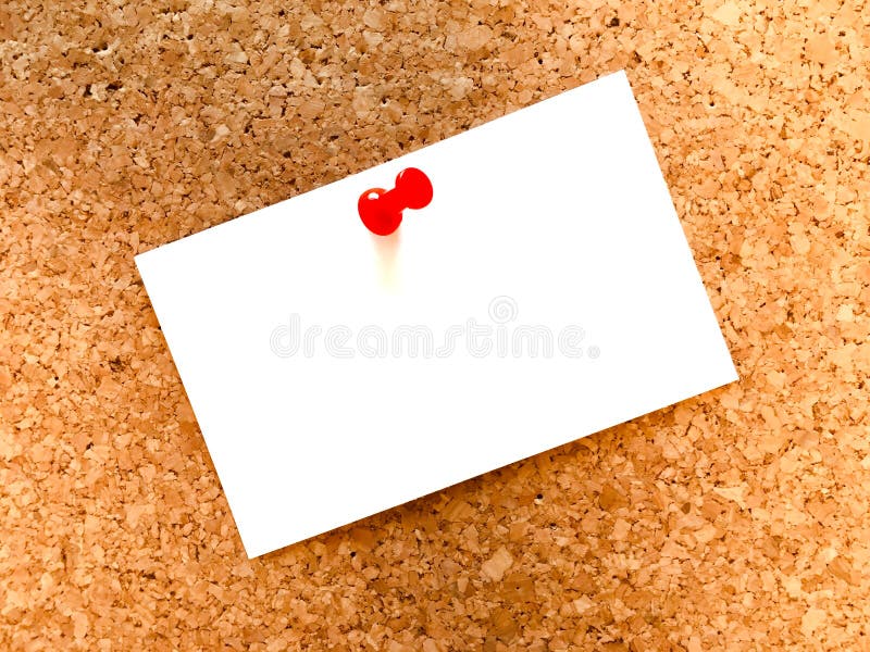 Blank Note White on a Cork Board To Ad Text Stock Photo - Image of ...