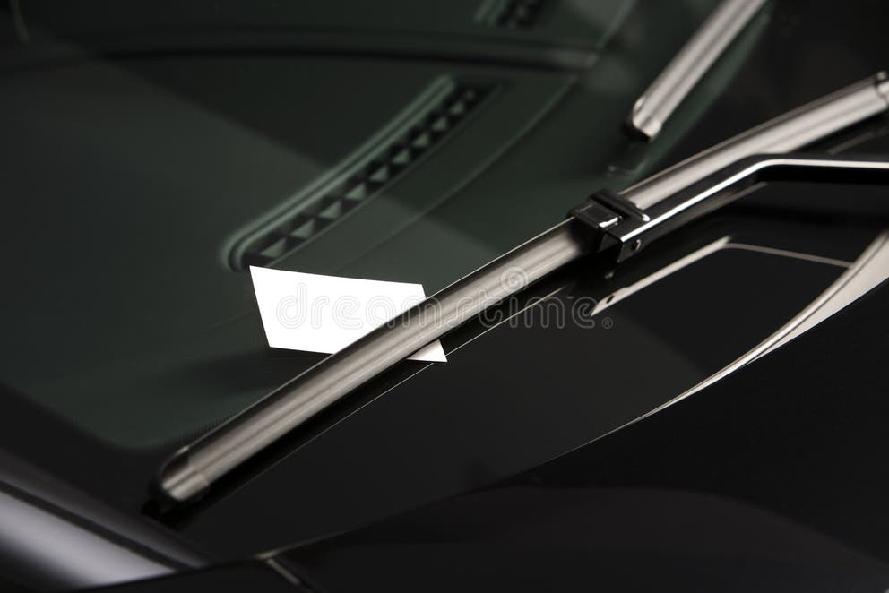 Blank note on windshield stock image. Image of note, blank - 12698665