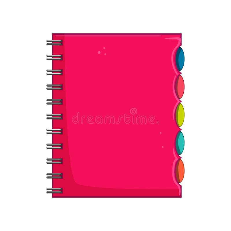 Blank Notebook Cartoon Vector Illustration Stock Vector - Illustration ...