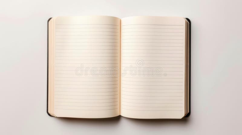 A Blank Notebook on a Clean White Background, Ready for Ideas, Sketches ...