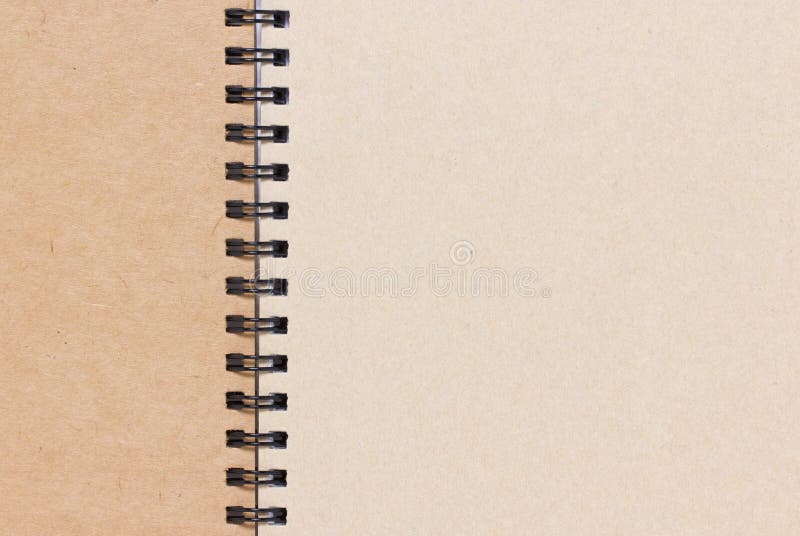 Blank Notebook. stock photo. Image of open, brown, binder - 36627406