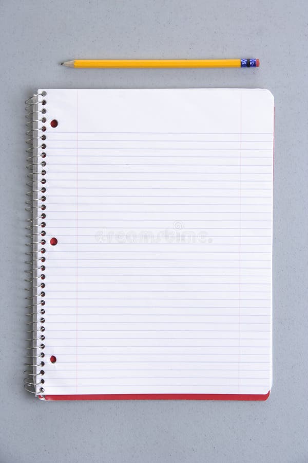 Note Paper Notebook Blank Lined Notepad White Background Empty Isolated ...