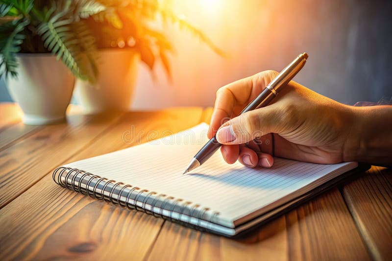 Blank Notebook with Handwriting a Minimalist Design Template for Notes ...