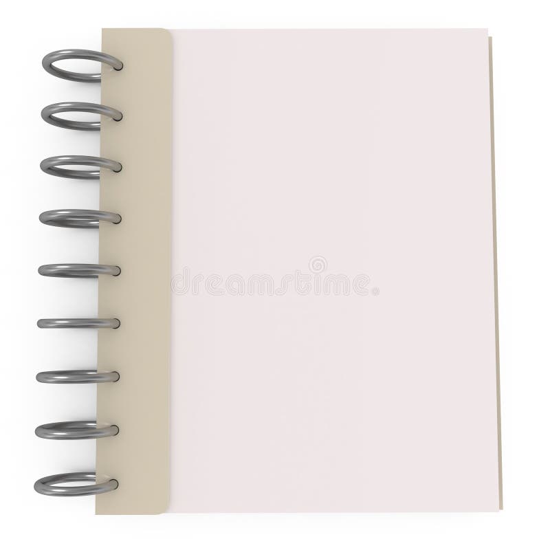 Blank Notebook Isolated on White Stock Illustration - Illustration of ...