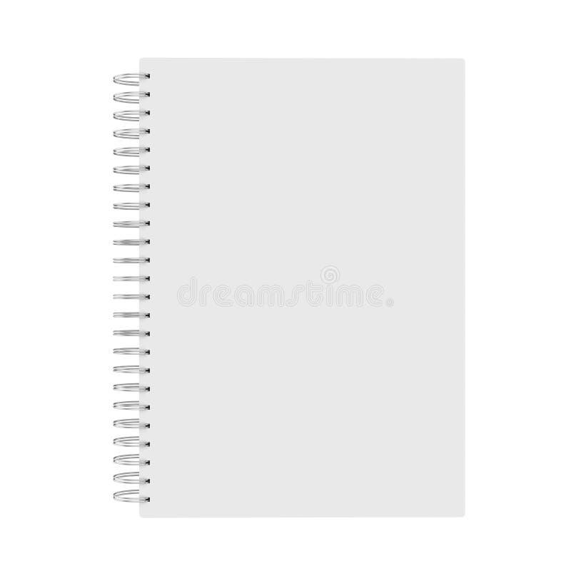 Blank Notebook Isolated stock illustration. Illustration of book ...