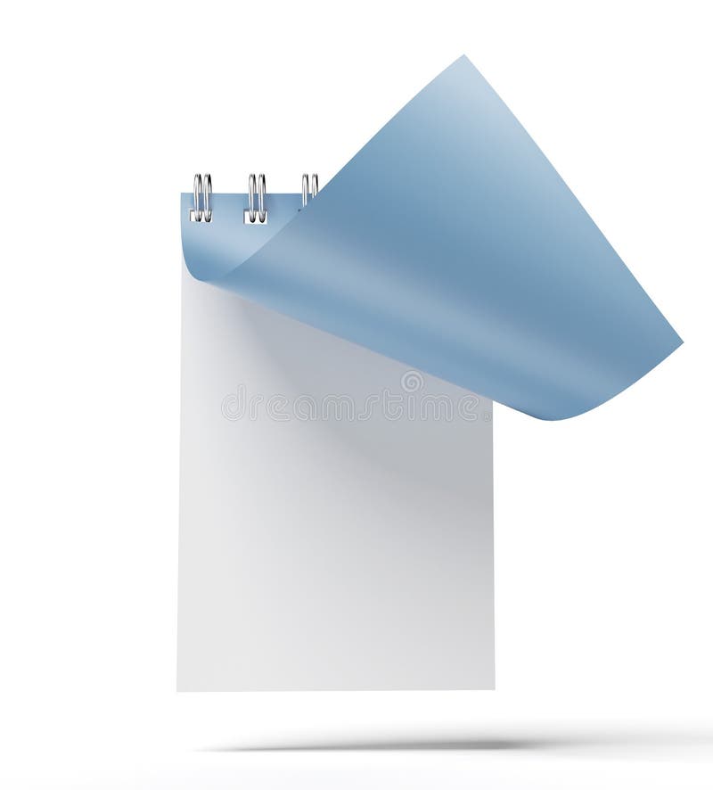 Blank Notebook Isolation on White Stock Illustration - Illustration of ...