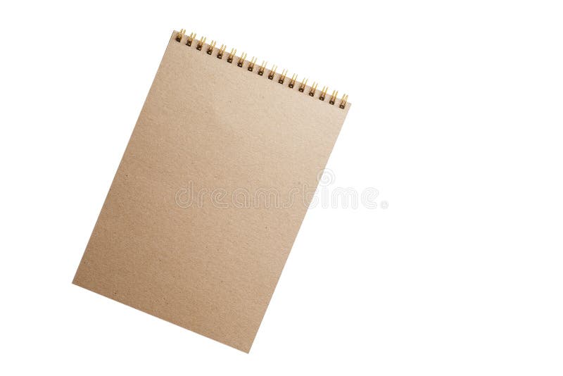 Blank Notebook with Notice Paper Isolated on White Background Cutout ...