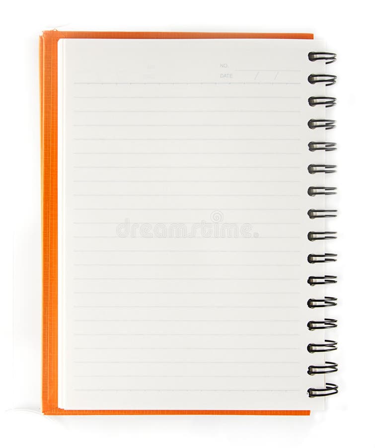 Blank Notebook Open on White Background Stock Image - Image of white ...