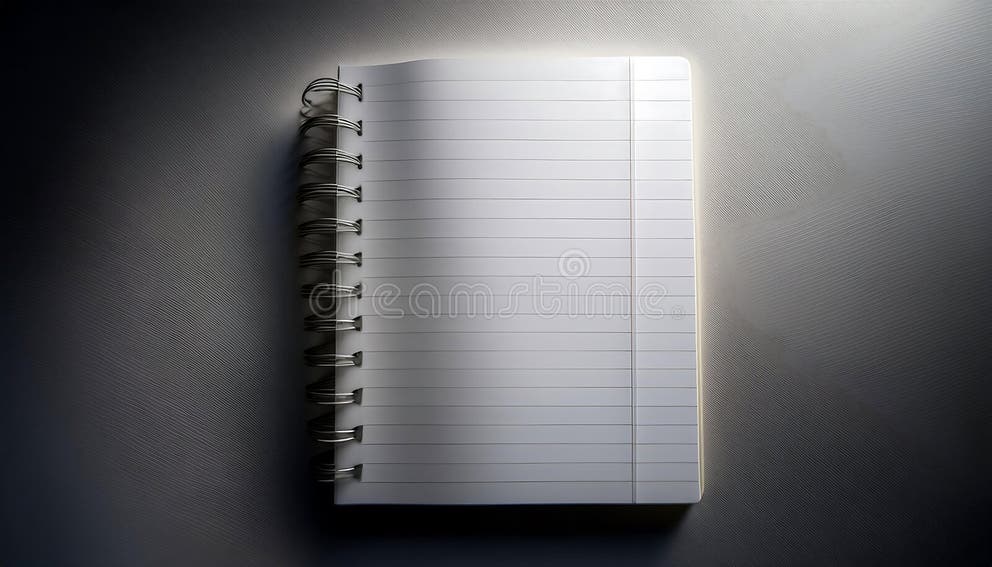 A Blank Notebook Page with Lined Patterns Inviting Creativity and Ideas ...