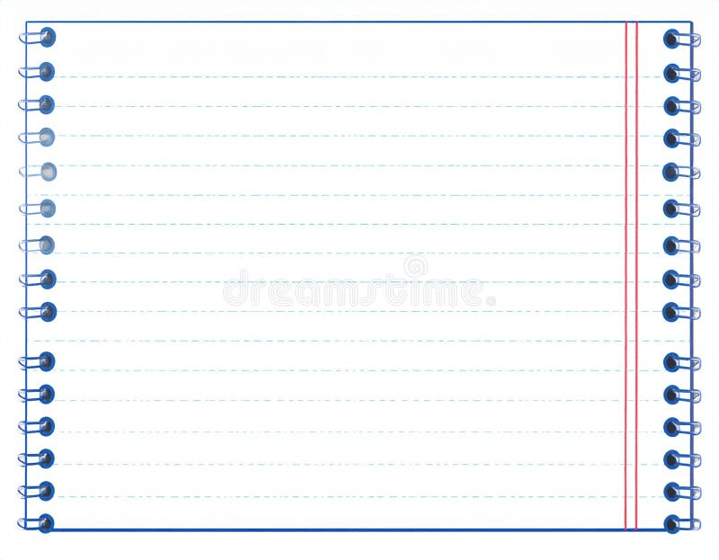 Blank Notebook Page with Spiral Binding Stock Illustration - Illustration of idea, spiral: 393278009