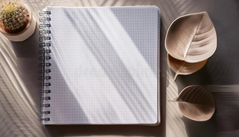 Blank Notebook Surrounded Art Supplies Wooden Surface Stock Photos ...