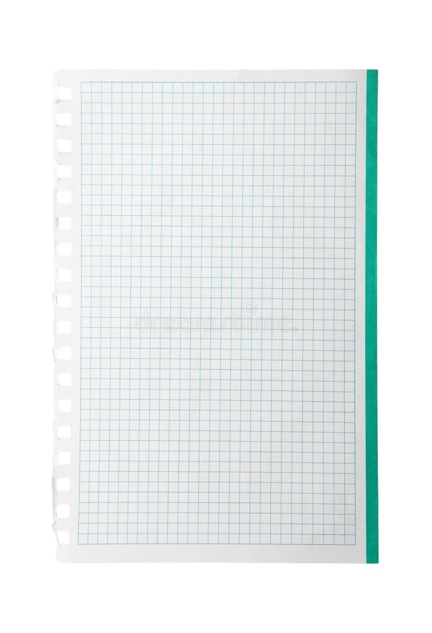 Blank Notebook Paper Isolated on White. Space for Design Stock Photo ...
