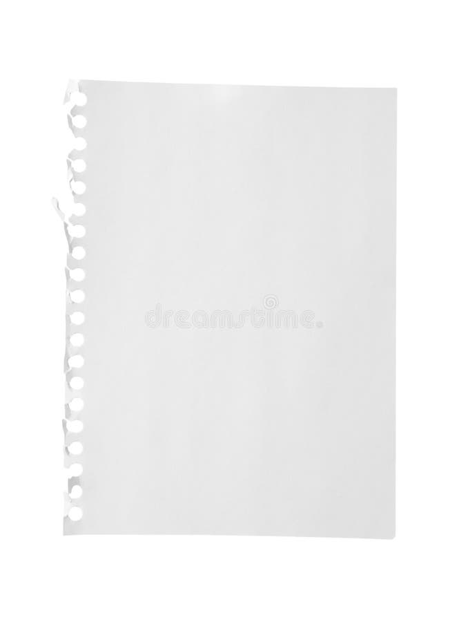 Blank Notebook Paper on White. Space for Design Stock Photo - Image of ...