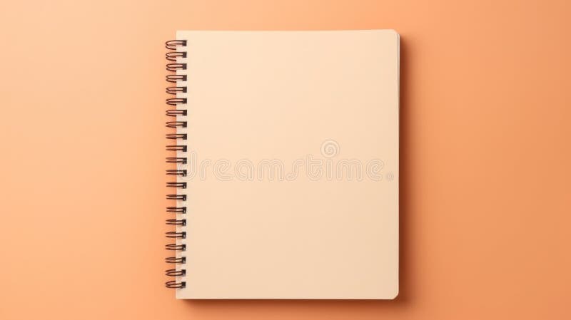 A Blank Notebook on a Peach Colored Surface, Peach Fuzz, Trendy Color ...