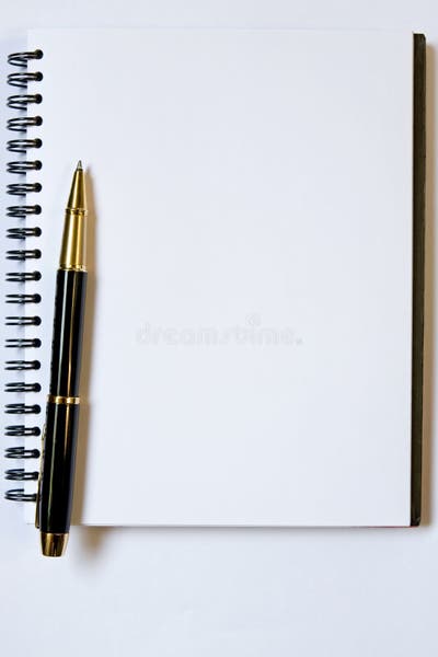 Blank Notebook and Pen stock photo. Image of diary, reminder - 20546864