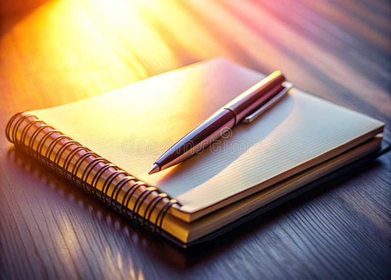Blank Notebook and Pen a Minimalist Workspace Ready for Your Ideas ...