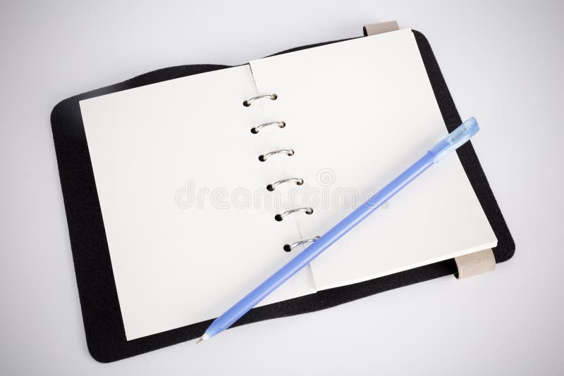 Blank notebook and pen stock photo. Image of page, memo - 40727512