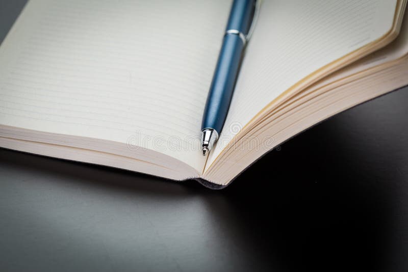 Blank notebook and pen stock photo. Image of surface - 69704580