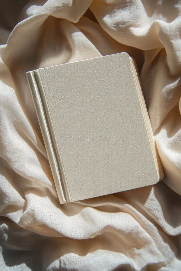 Blank Notebook, a Pristine, Unmarked Notebook Lies on Soft Fabric ...
