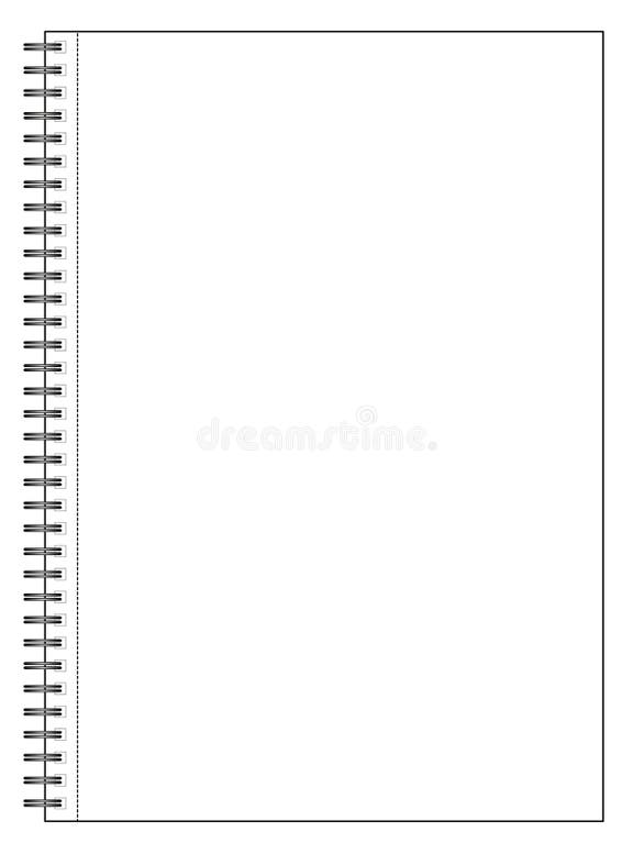 Blank Notebook with a Tear-out Sheet Isolatet on White Vector Stock ...